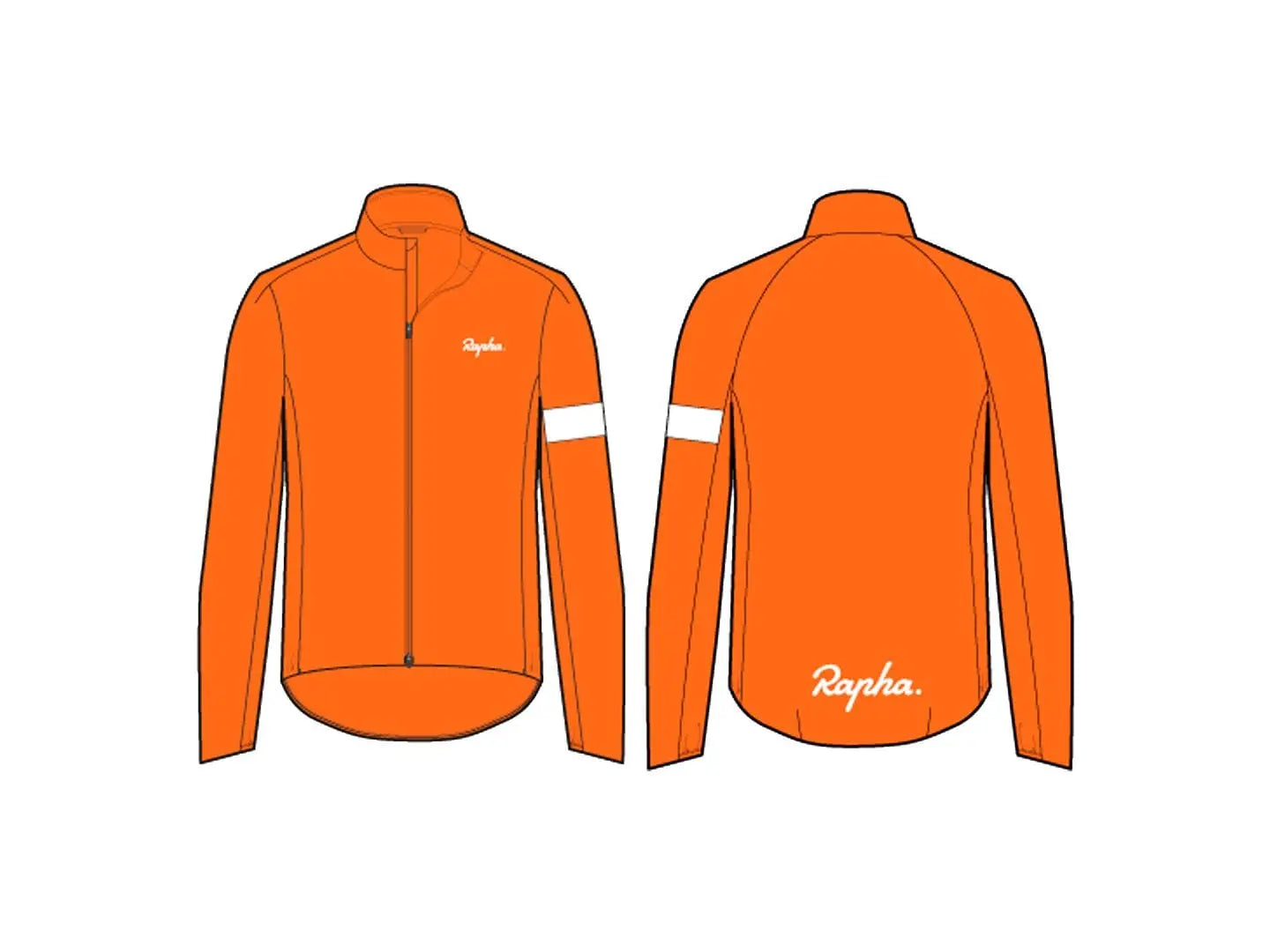 Rapha Core Cycling Rain Jacket II Orange/White – Saint Piran Service Course