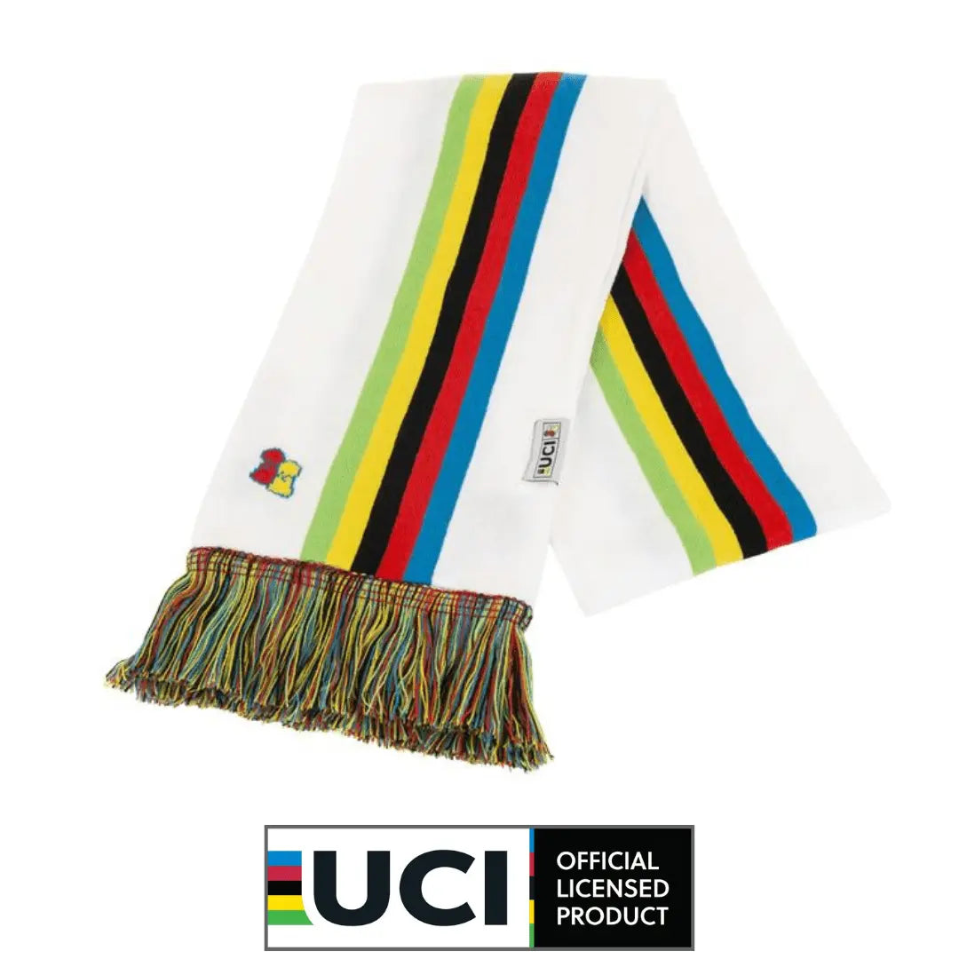 UCI White Rainbow Scarf | UCI Licensed Product | Big Bobble Hats ...
