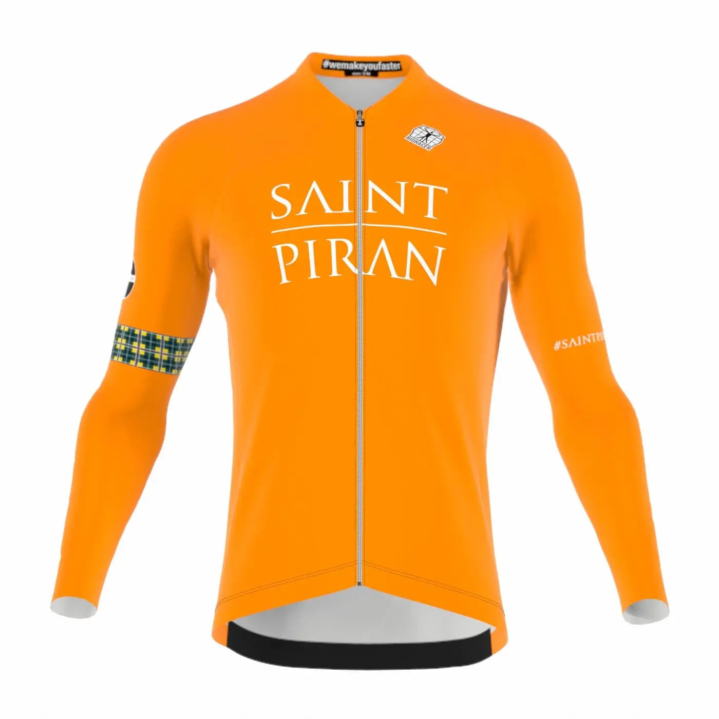 Orange Tempest Light Thermal Long Sleeve Jersey - Icon - Saint Piran ...